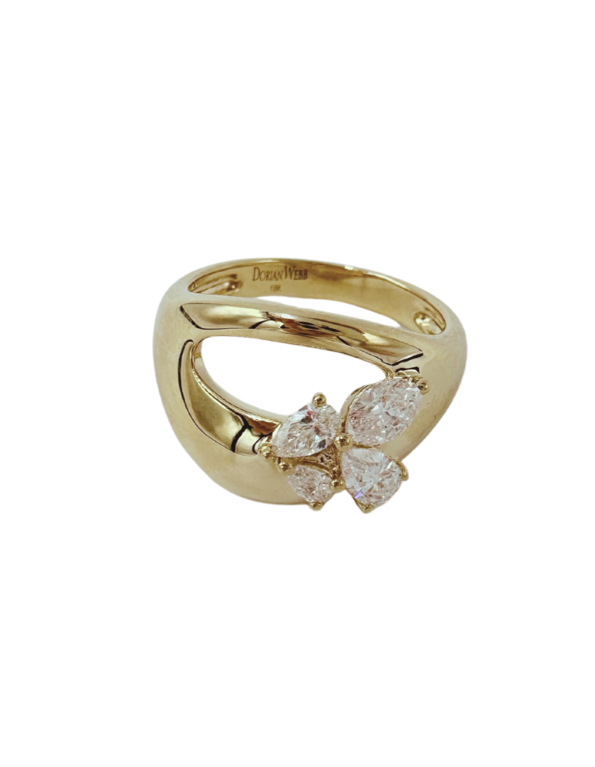 18k Open Trellis Dome Ring – Dorian Webb