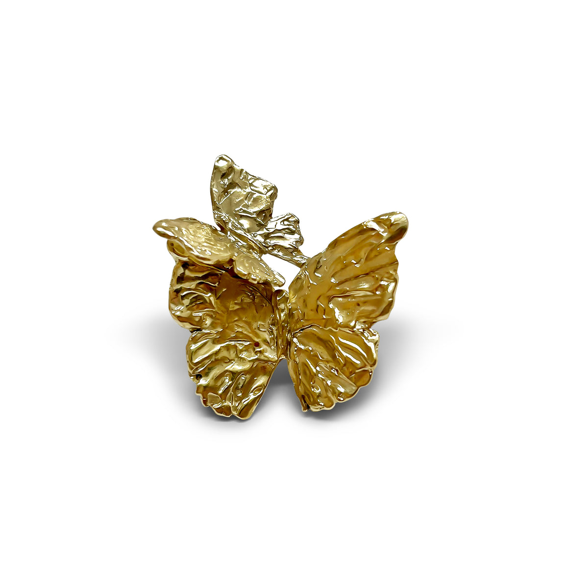 Double Butterfly Earring in Thai Gold Brass – Dorian Webb